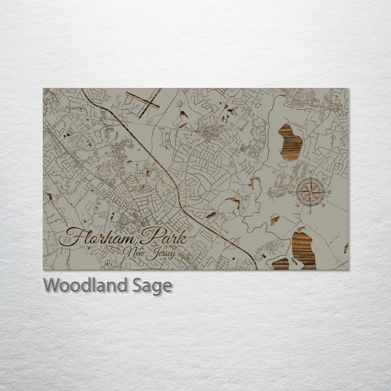 Florham Park, New Jersey Street Map – Fire & Pine