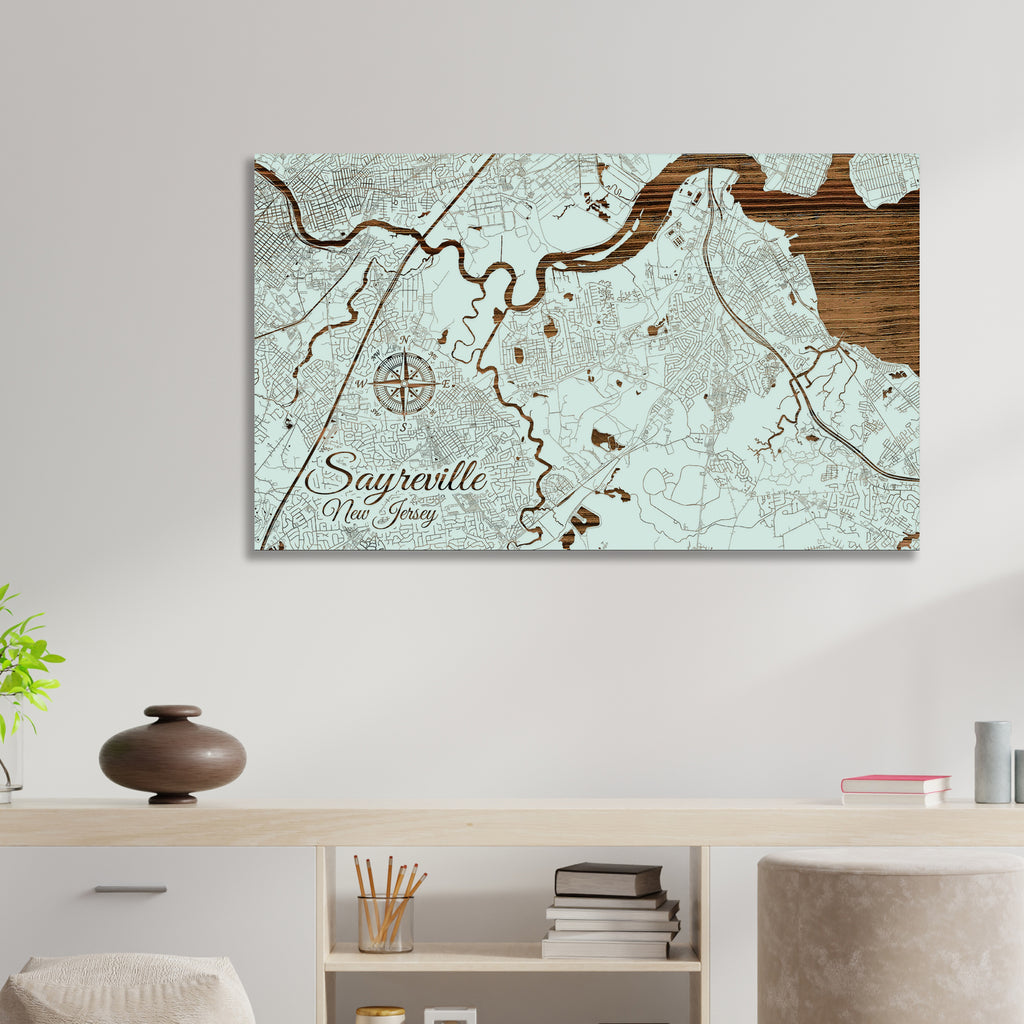 Sayreville, New Jersey Street Map – Fire & Pine