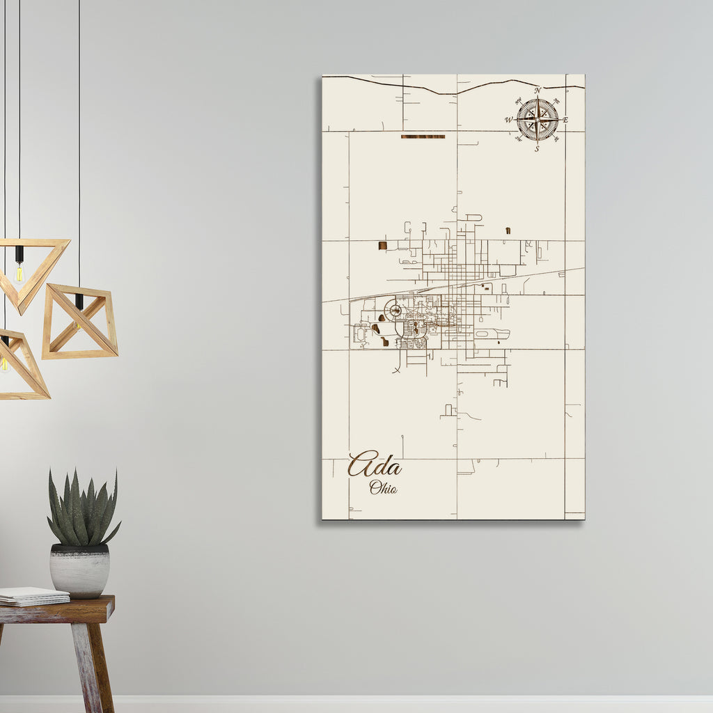 Ada, Ohio Street Map – Fire & Pine