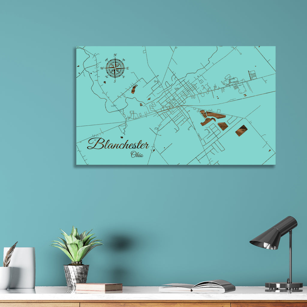 Blanchester, Ohio Street Map – Fire & Pine