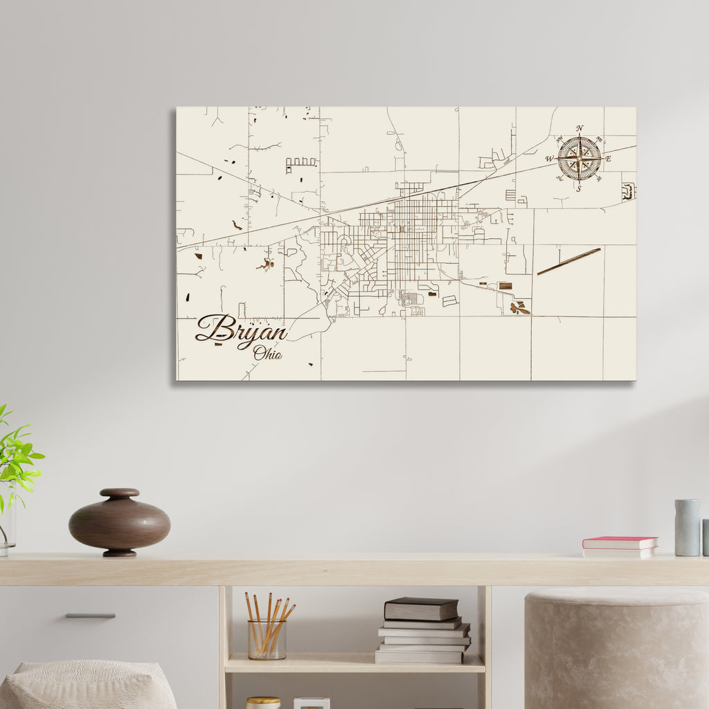 Bryan, Ohio Street Map – Fire & Pine