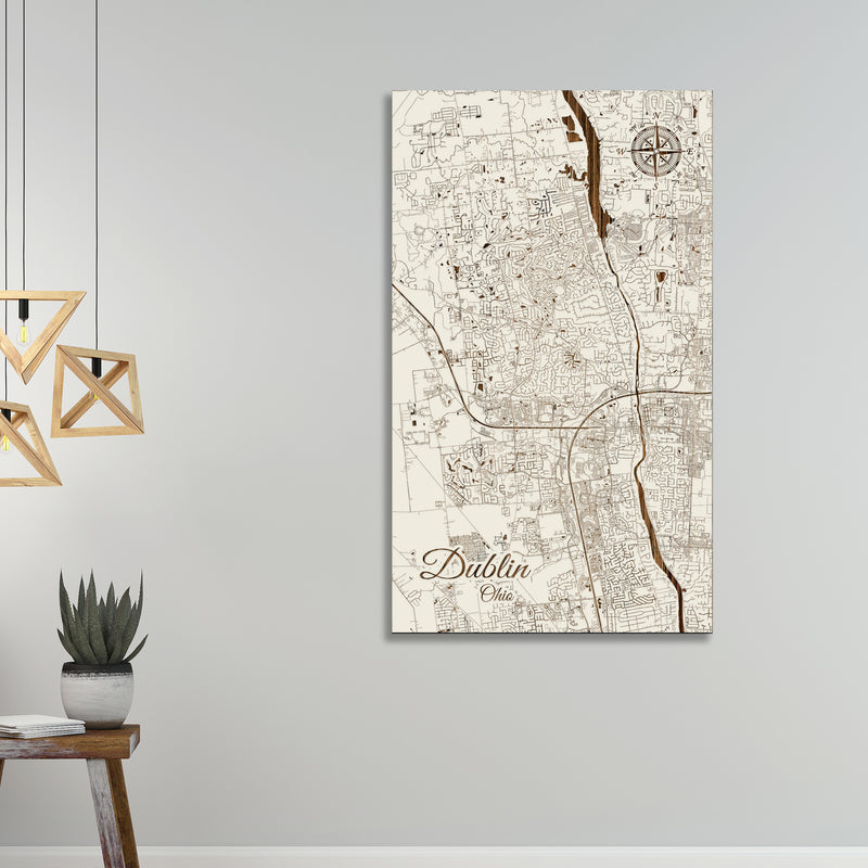 Dublin, Ohio Street Map – Fire & Pine