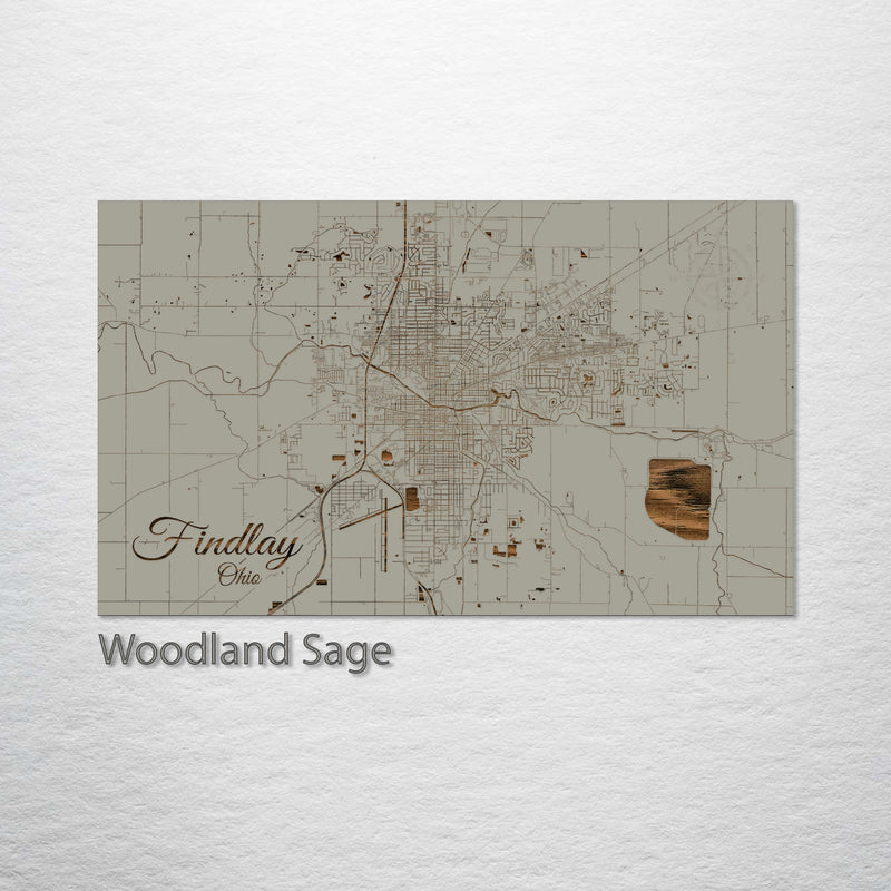 Findlay, Ohio Street Map – Fire & Pine