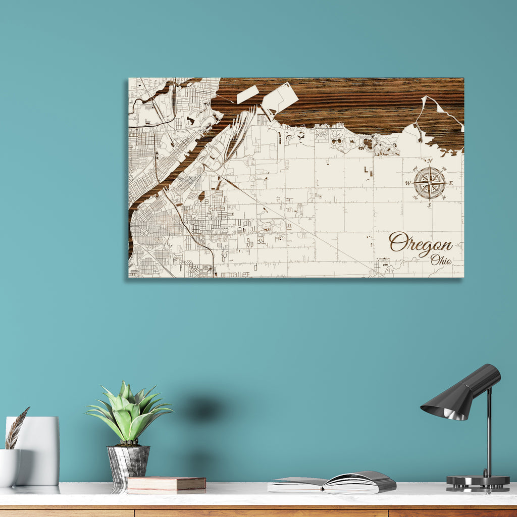 Oregon, Ohio Street Map – Fire & Pine