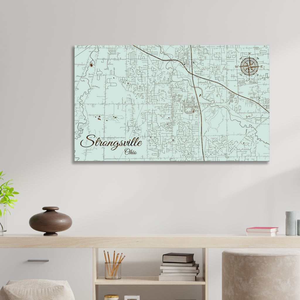 Strongsville, Ohio Street Map – Fire & Pine