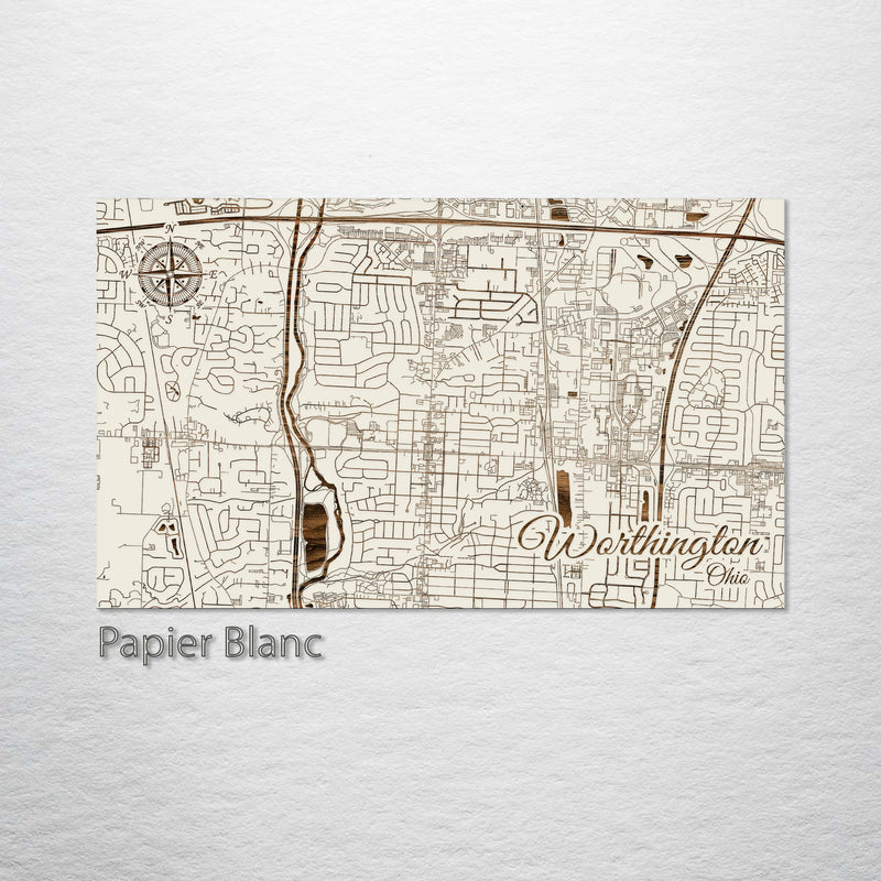 Worthington, Ohio Street Map – Fire & Pine