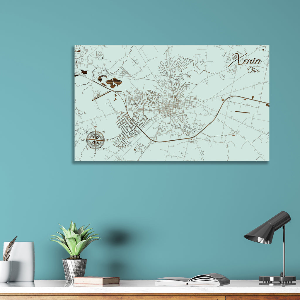 Xenia, Ohio Street Map – Fire & Pine