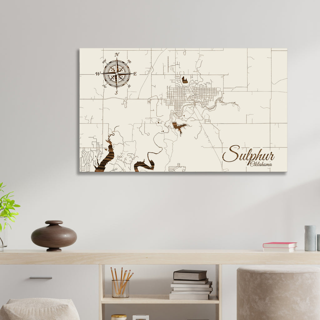 Sulphur, Oklahoma Street Map – Fire & Pine