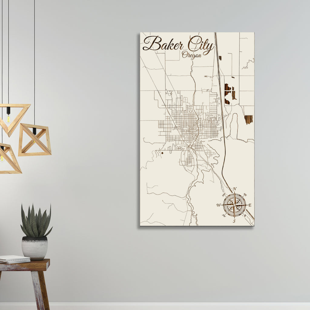 Baker City, Oregon Street Map – Fire & Pine