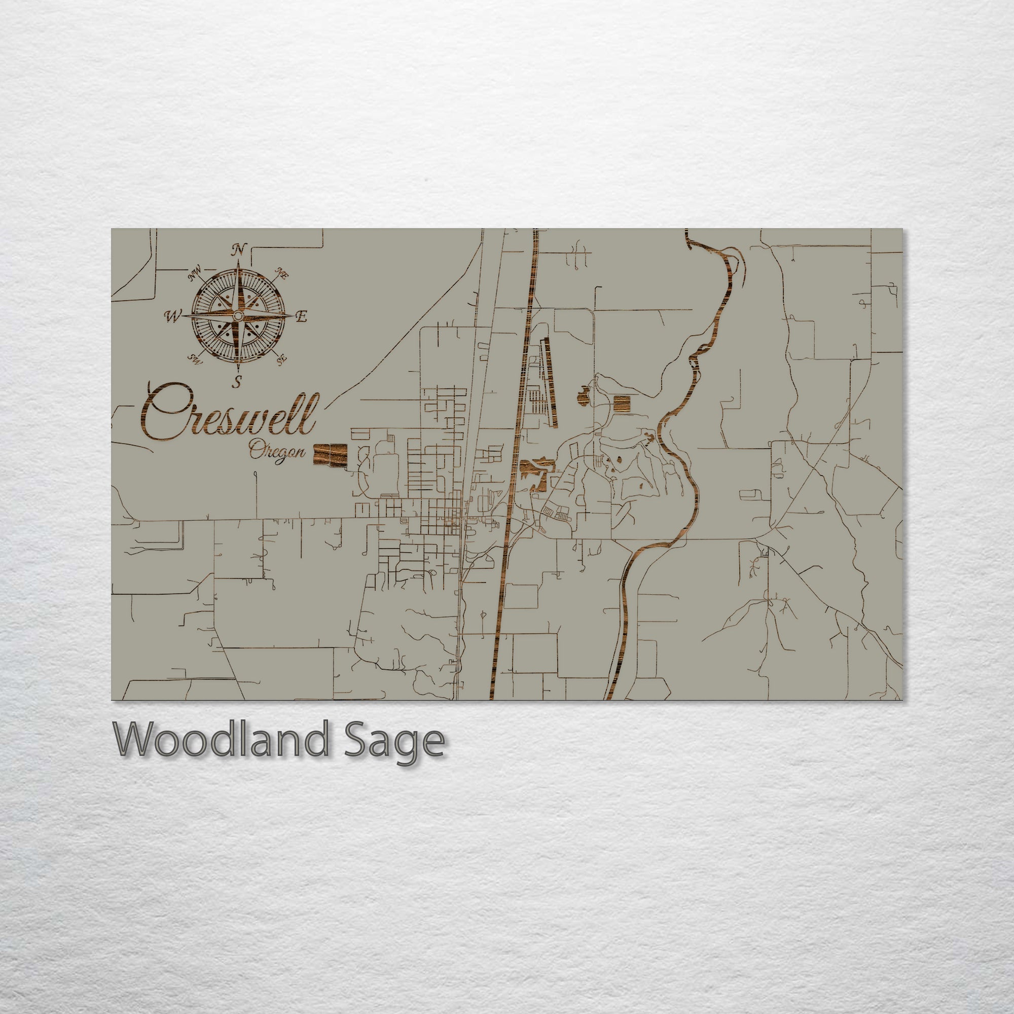 Creswell, Oregon Street Map – Fire & Pine