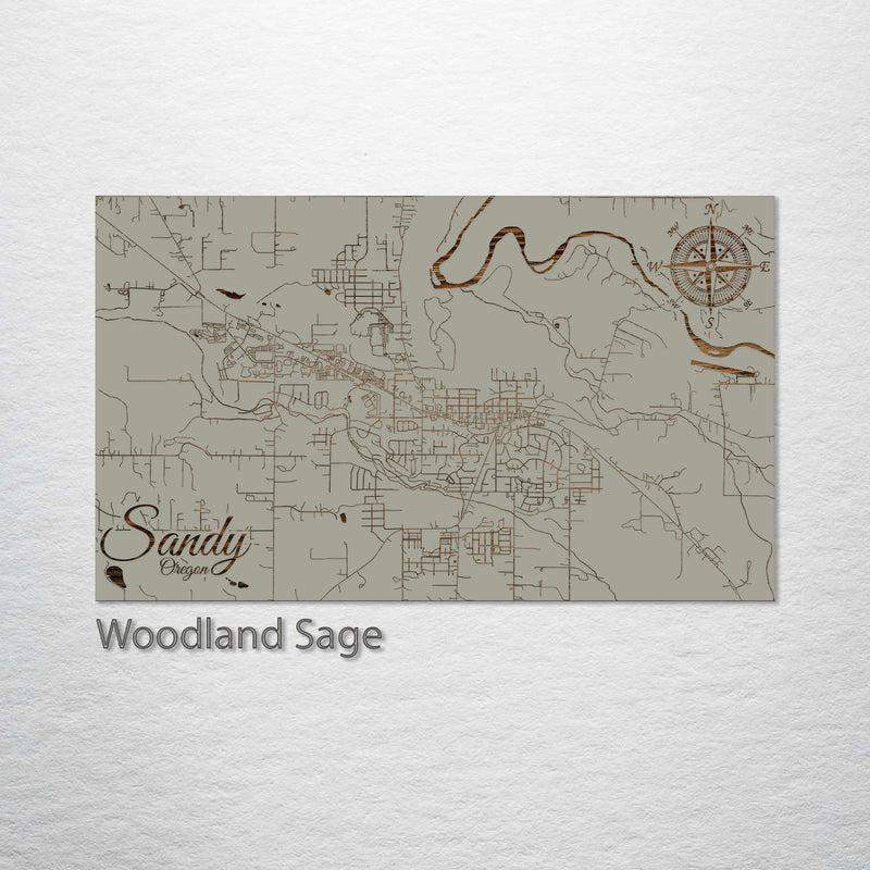 Sandy, Oregon Street Map – Fire & Pine