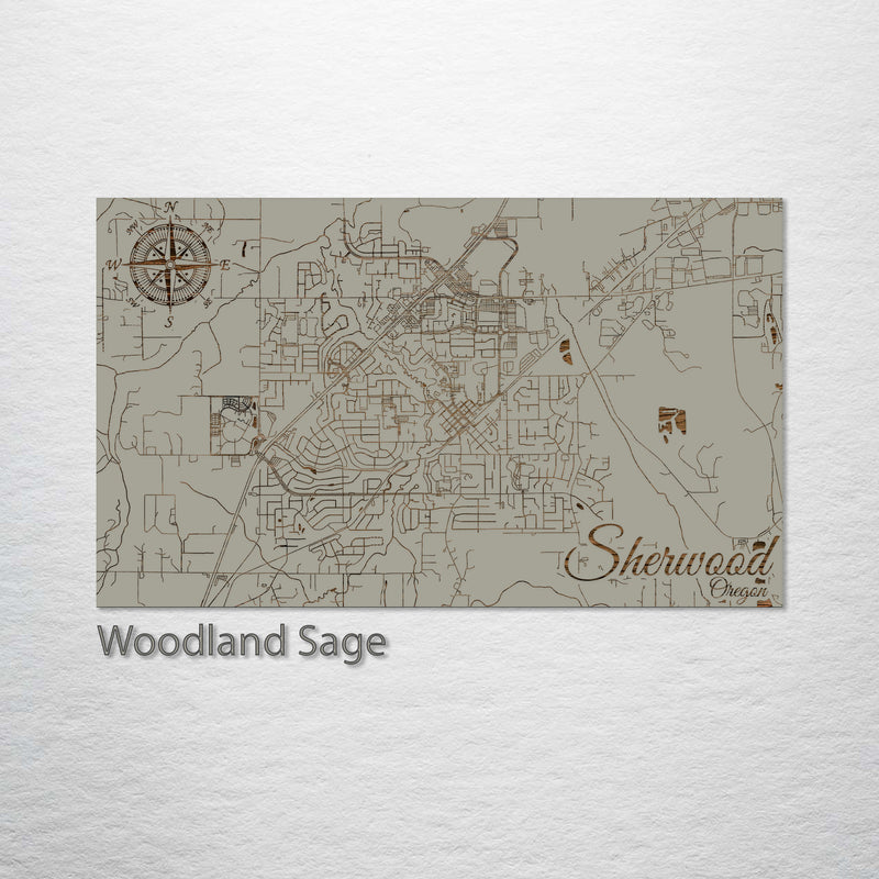 Sherwood, Oregon Street Map – Fire & Pine