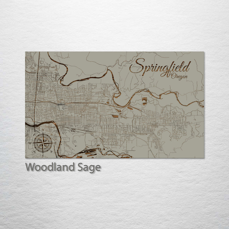 Springfield, Oregon Street Map – Fire & Pine