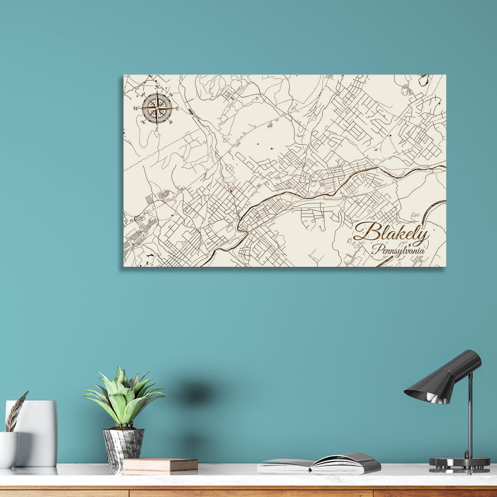 Blakely, Pennsylvania Street Map – Fire & Pine