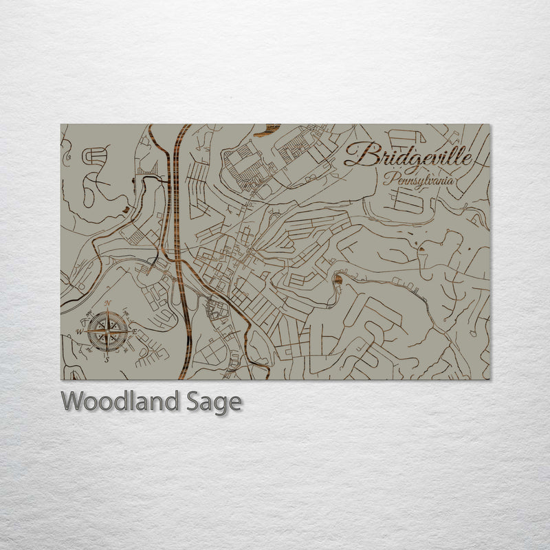 Bridgeville, Pennsylvania Street Map – Fire & Pine