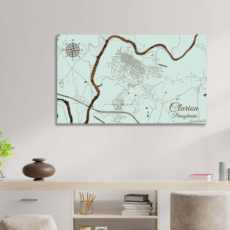 Clarion, Pennsylvania Street Map – Fire & Pine