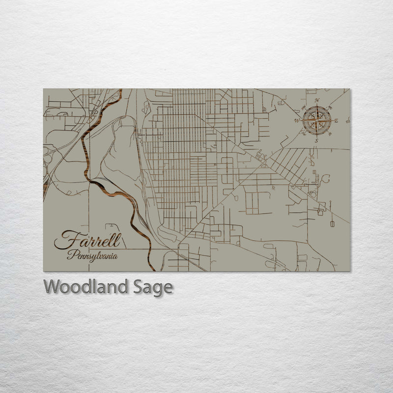 Farrell, Pennsylvania Street Map – Fire & Pine