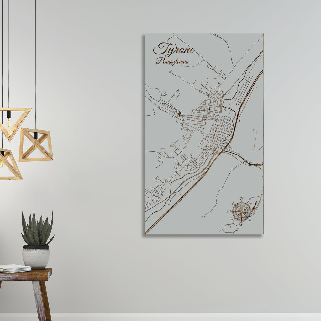 Tyrone, Pennsylvania Street Map – Fire & Pine