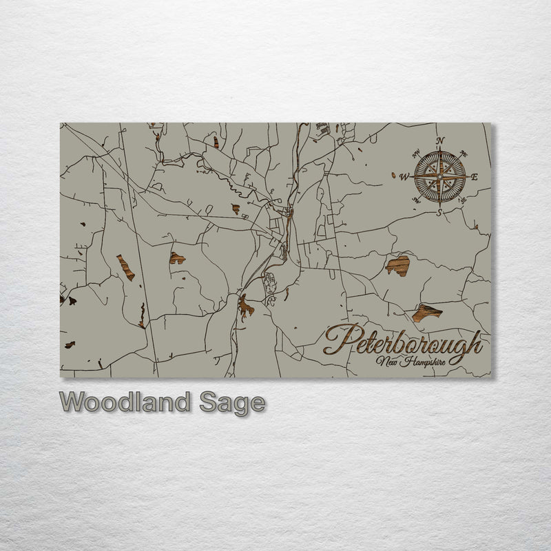 Peterborough, New Hampshire Street Map – Fire & Pine