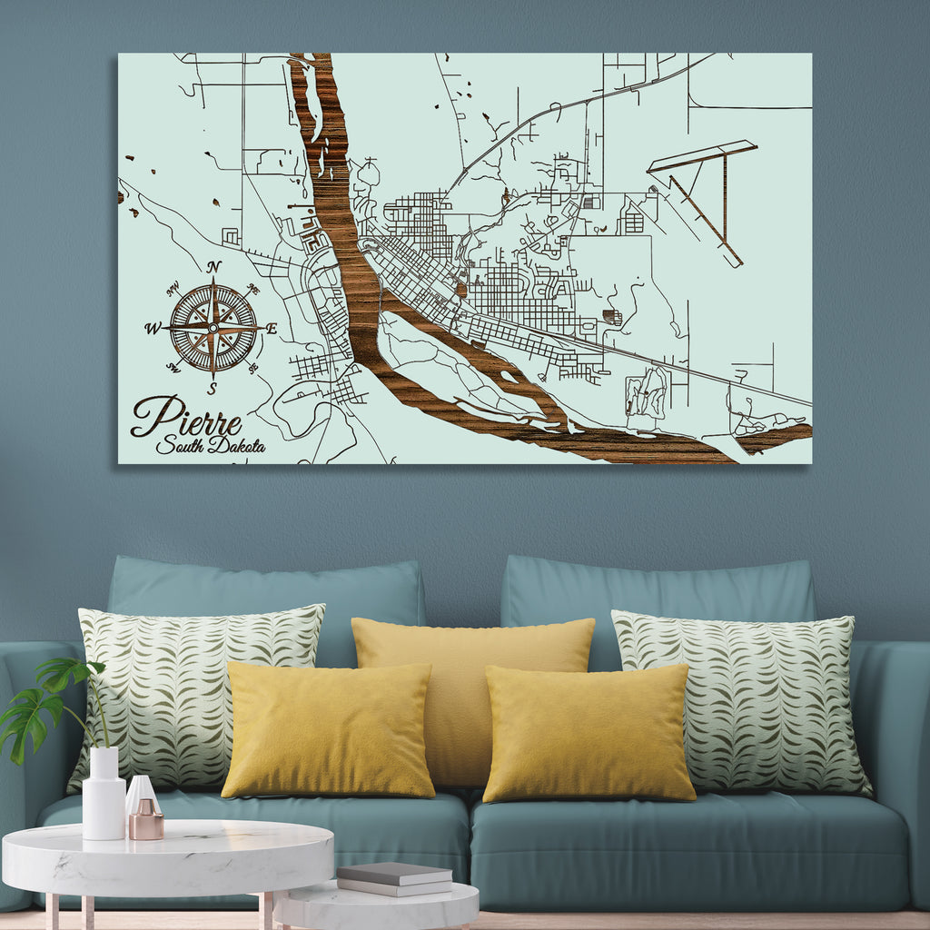 Pierre, South Dakota Street Map – Fire & Pine