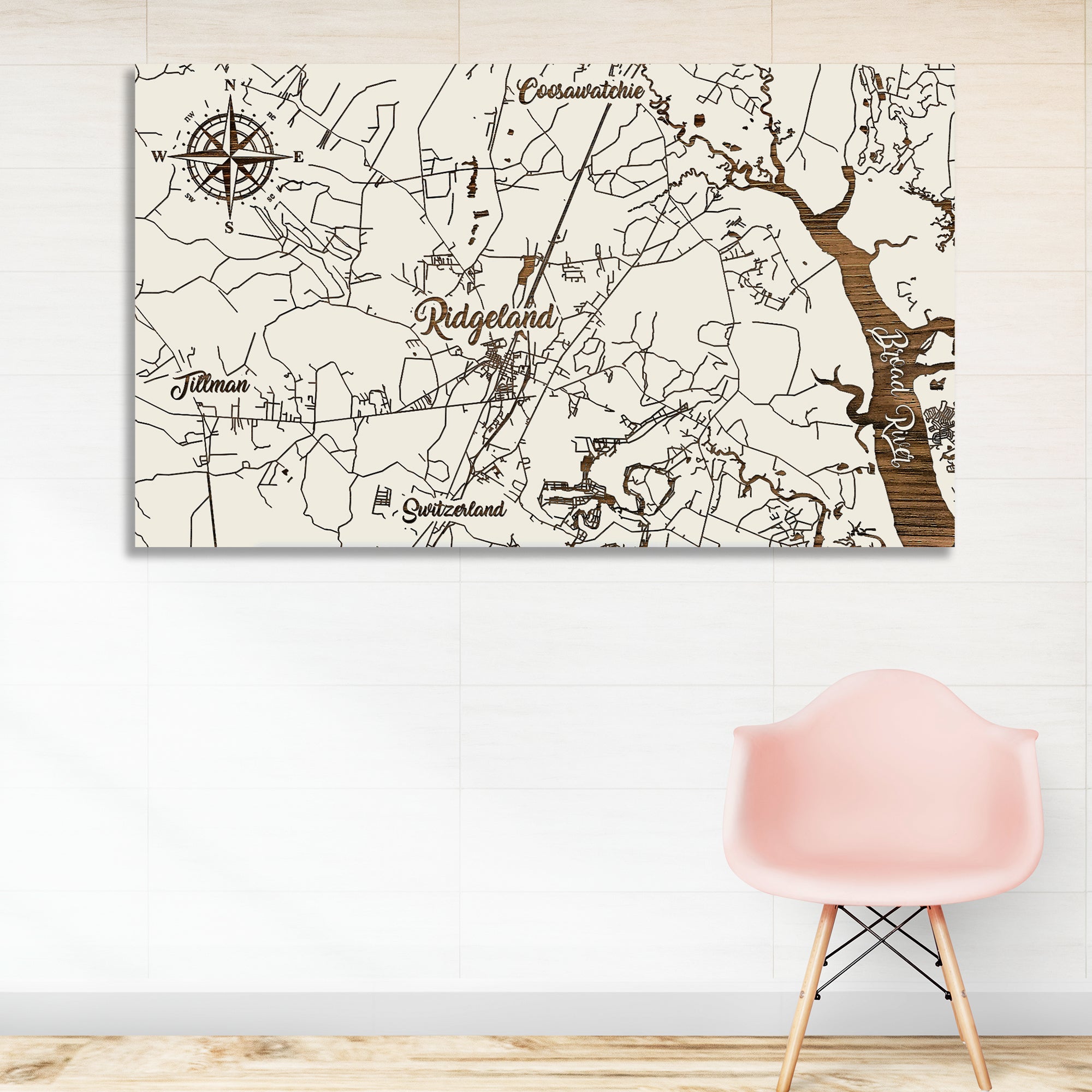 Ridgeland, South Carolina Whimsical Map