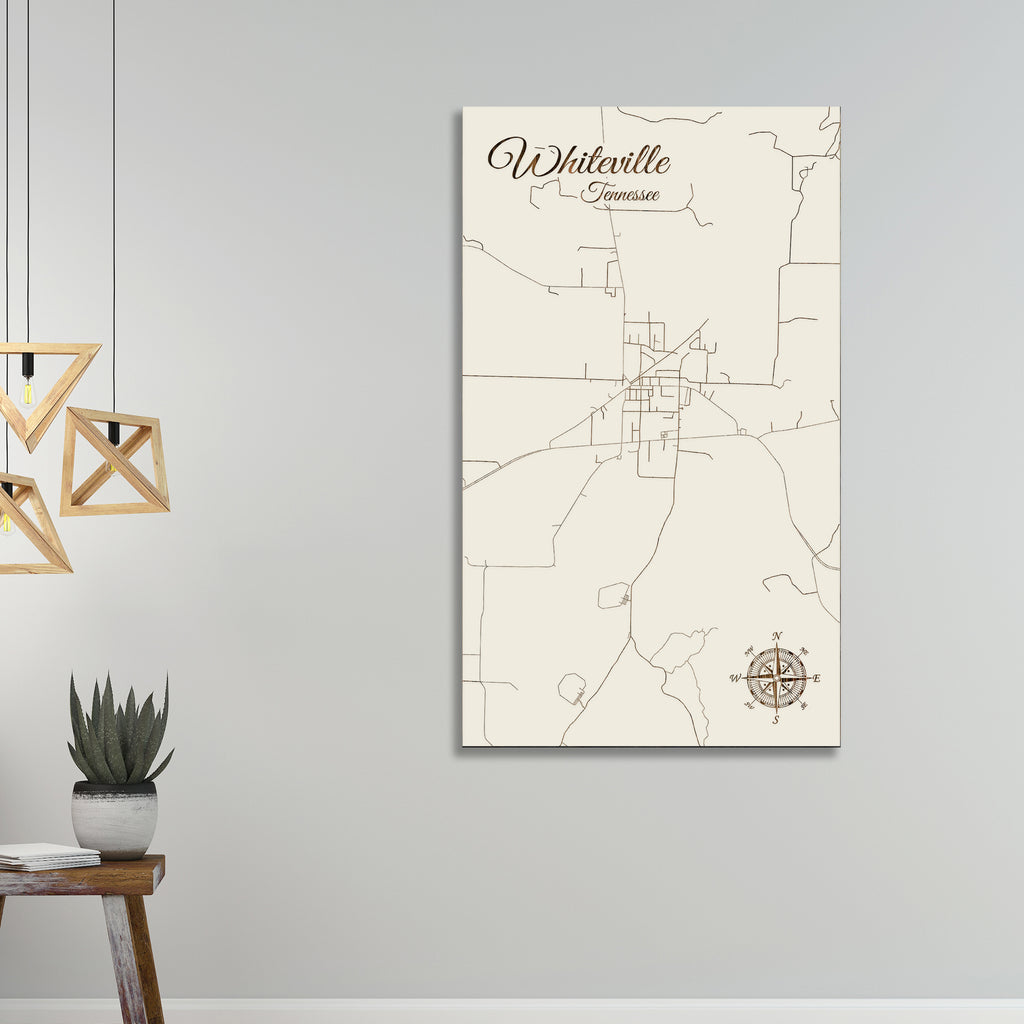 Whiteville, Tennessee Street Map – Fire & Pine