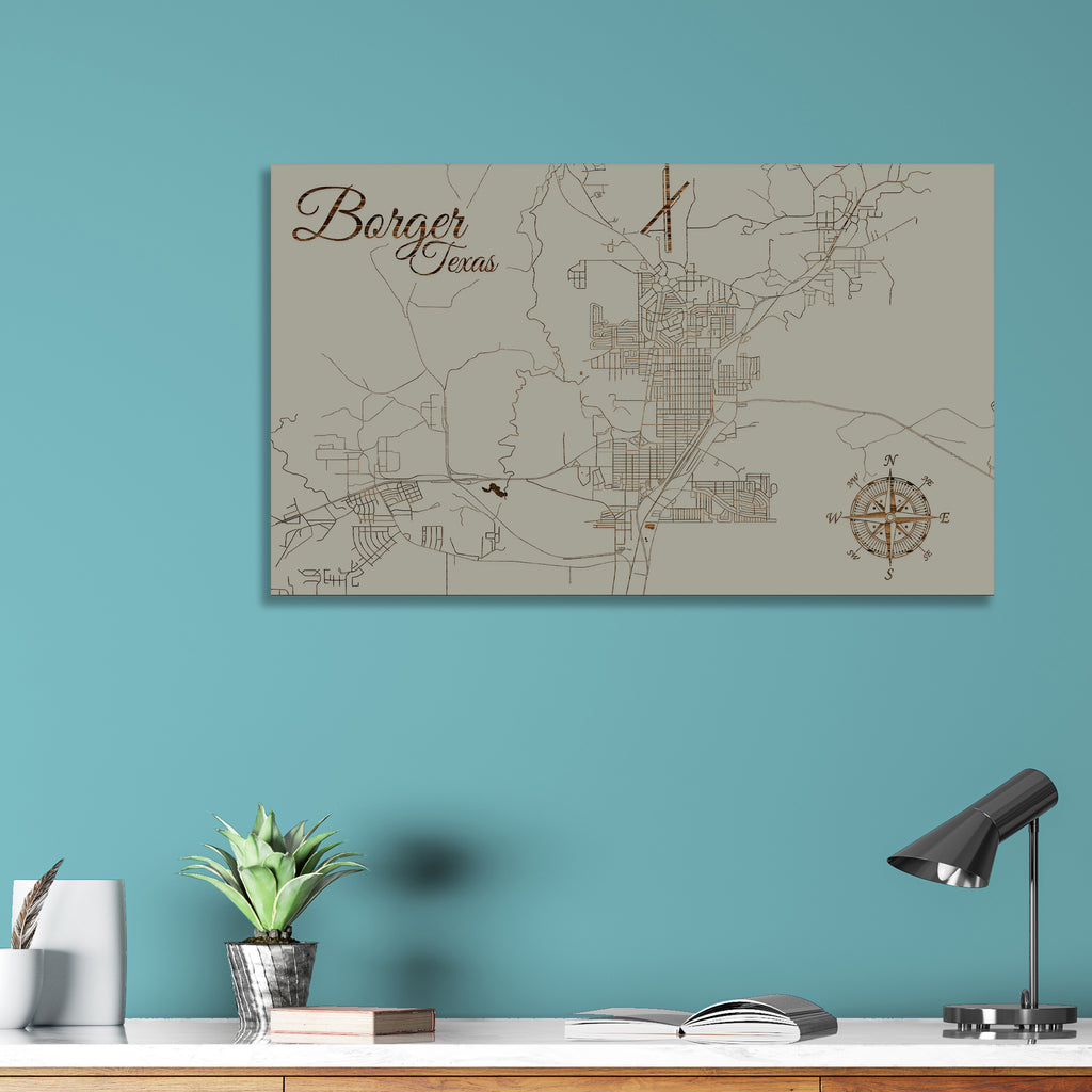 Borger, Texas Street Map – Fire & Pine