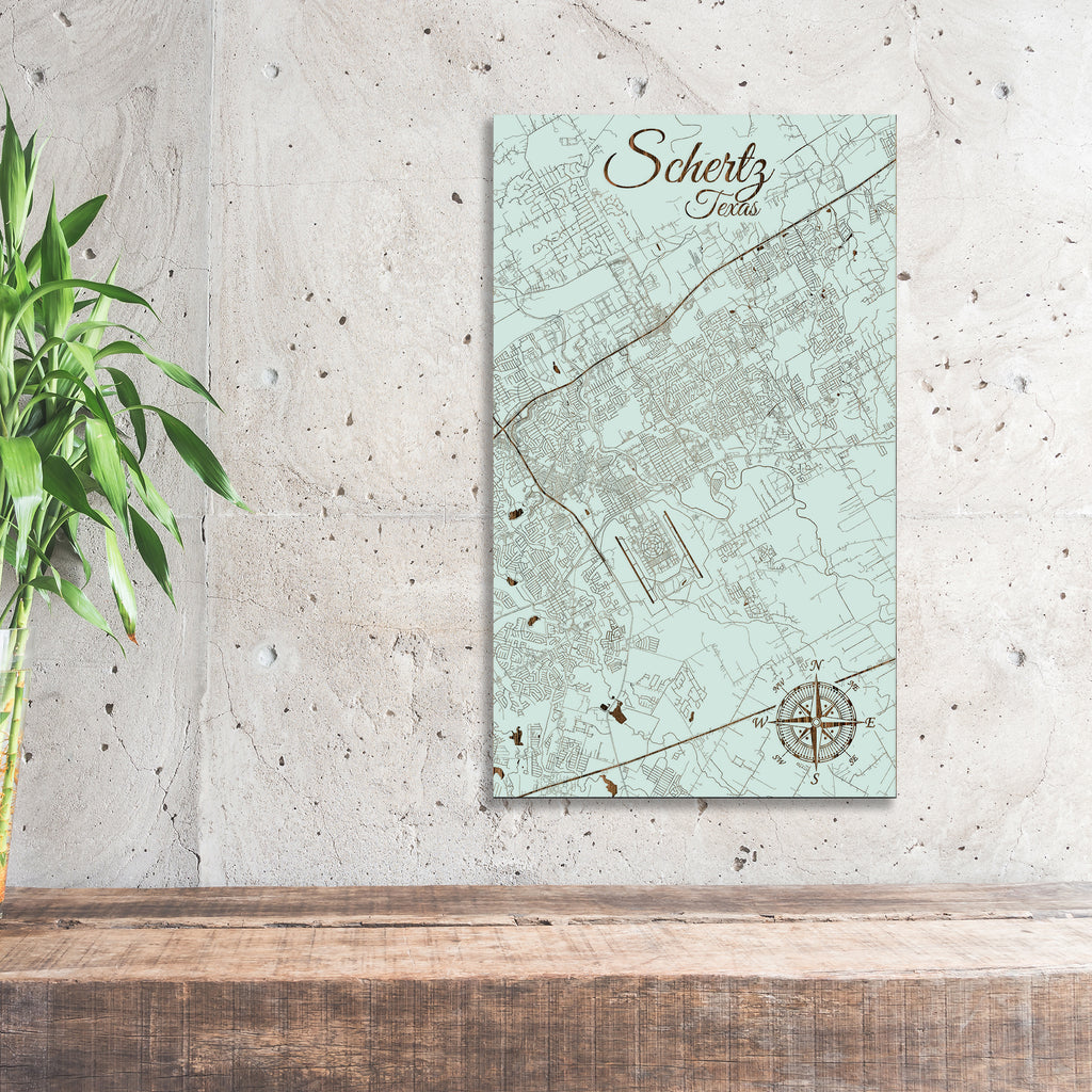 Schertz, Texas Street Map – Fire & Pine