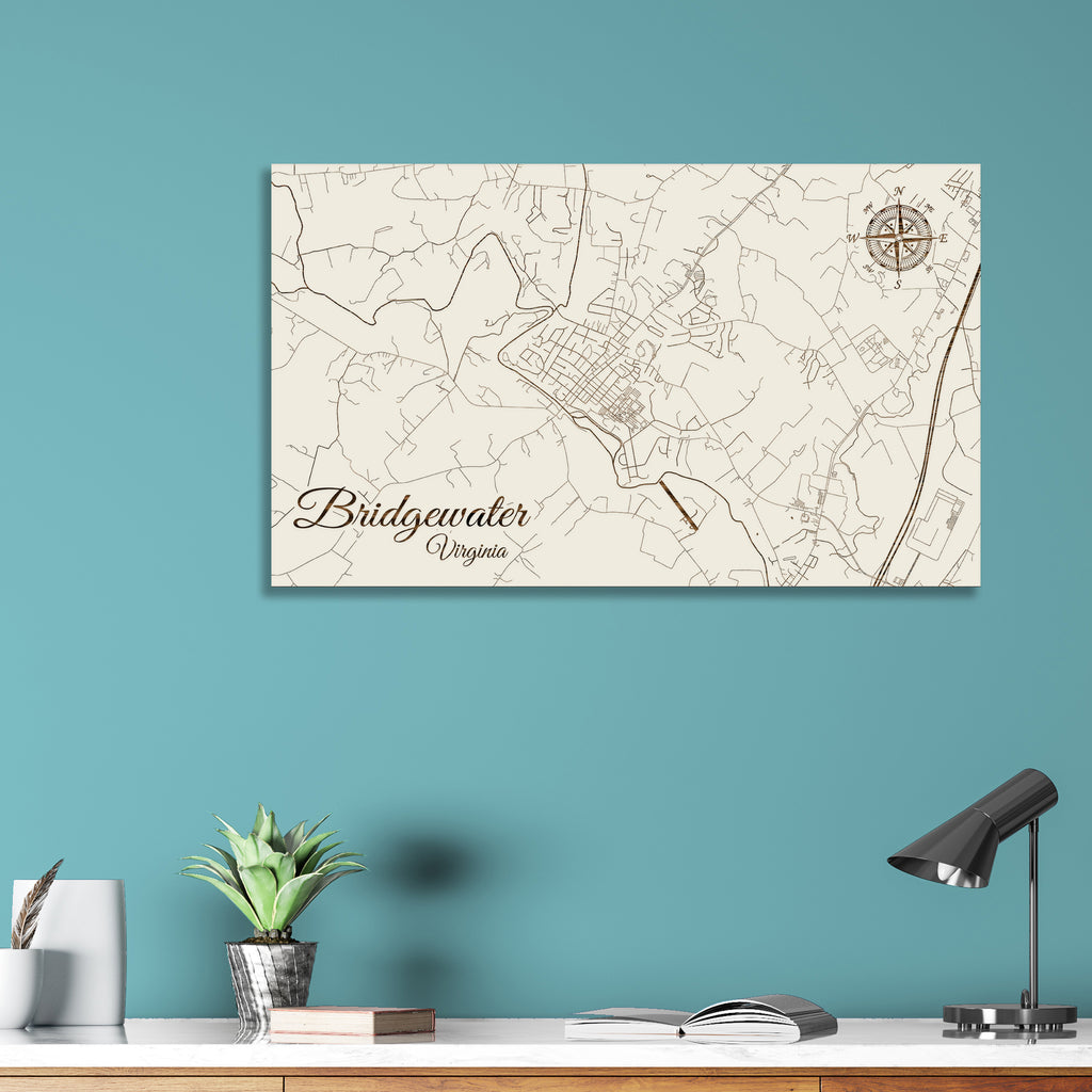 Bridgewater, Virginia Street Map – Fire & Pine