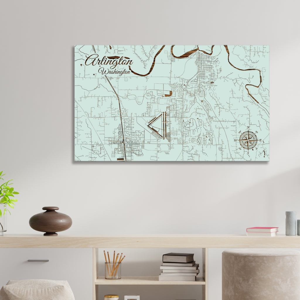 Arlington, Washington Street Map – Fire & Pine