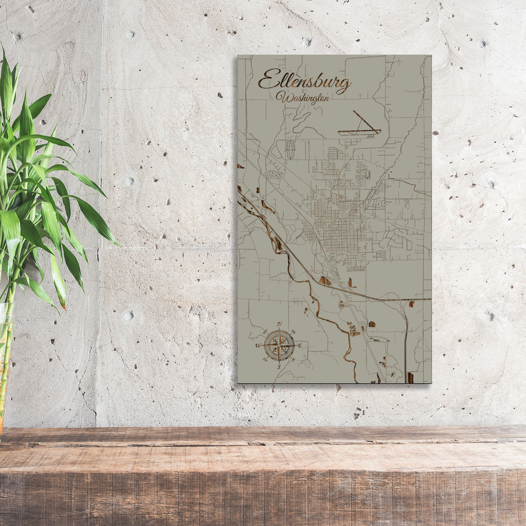 Ellensburg, Washington Street Map – Fire & Pine