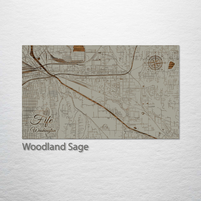 Fife, Washington Street Map – Fire & Pine