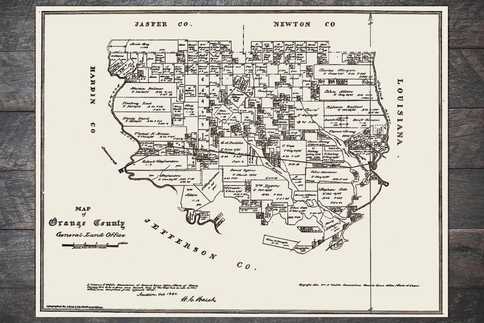 Orange County, Texas 1880